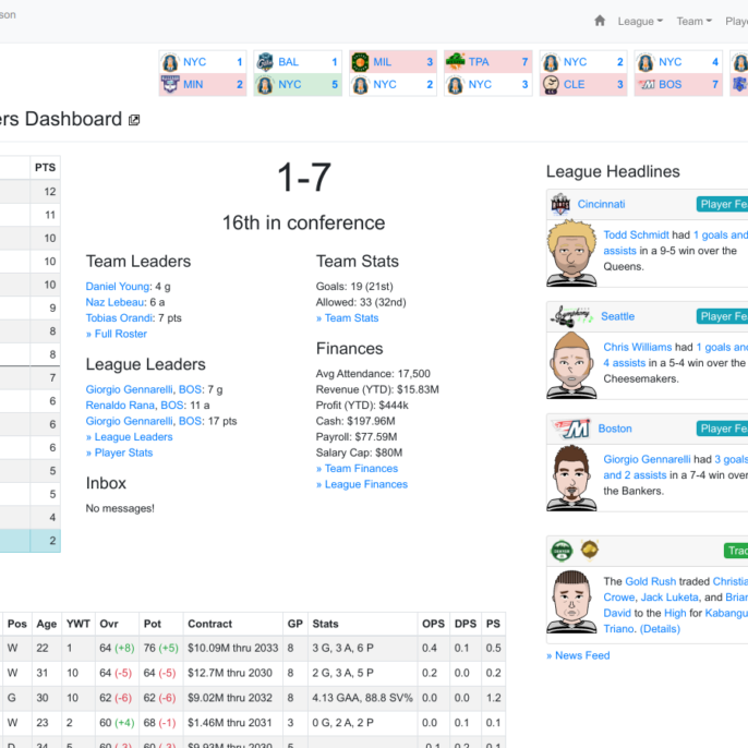 Images - ZenGM Hockey - GM Games - Sports General Manager Video Games