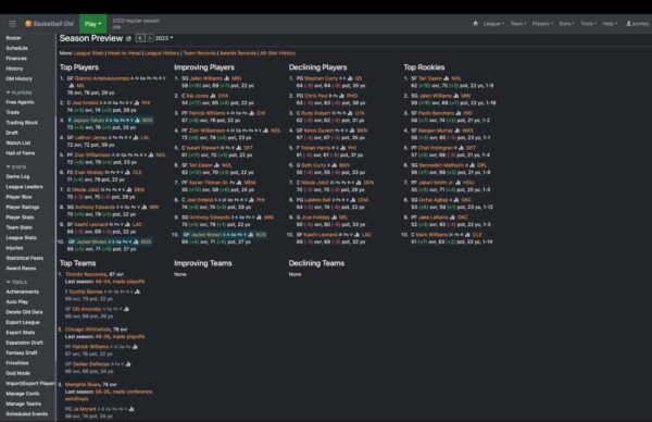 Review of BBGM - Repetitive doesn’t exist. You can find thousands of ...