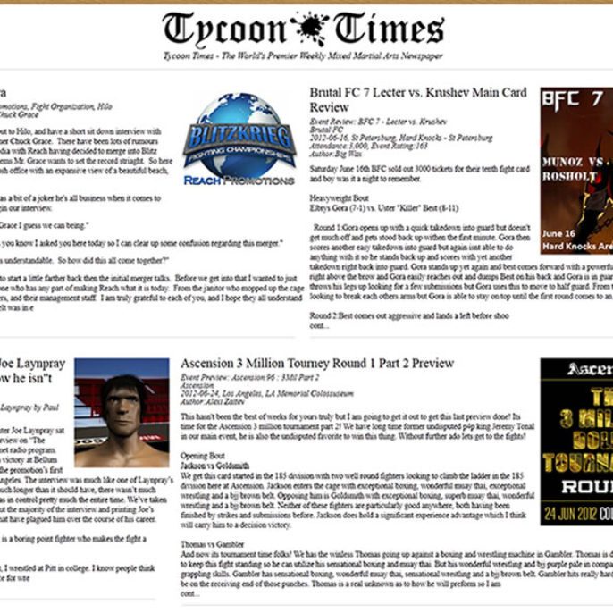 Images - MMA Tycoon - GM Games - Sports General Manager Video Games