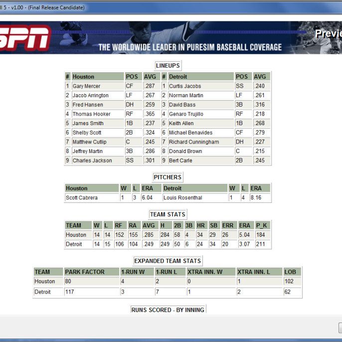 Images - PureSim Baseball - GM Games - Sports General Manager Video Games